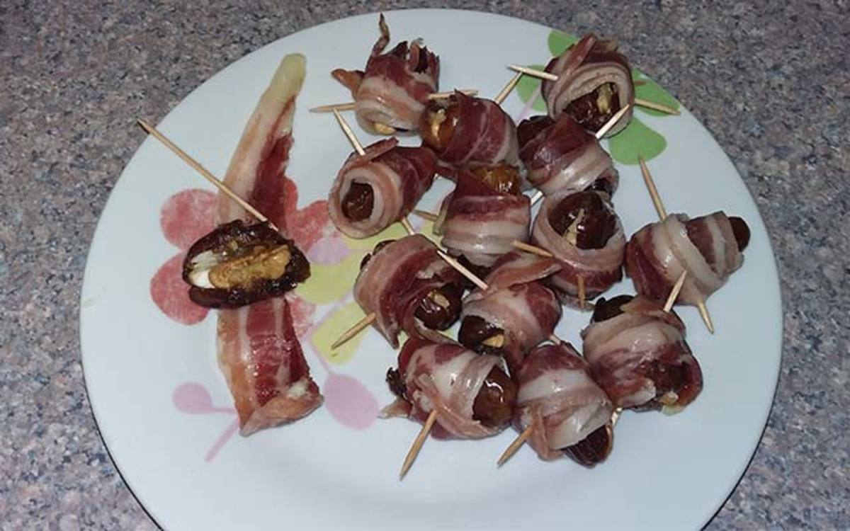 Receta de Dátiles con bacon