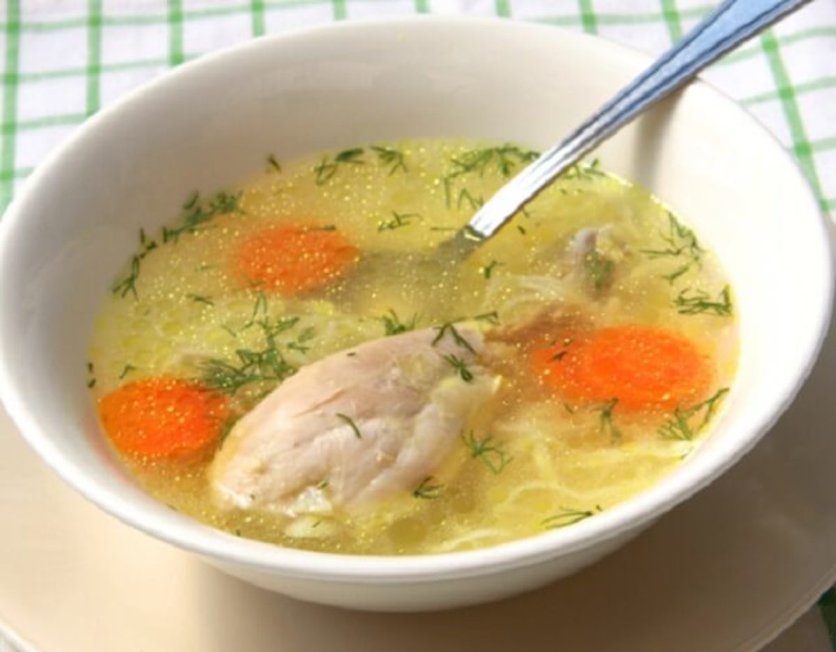 Receta de sopa de pollo con verduras