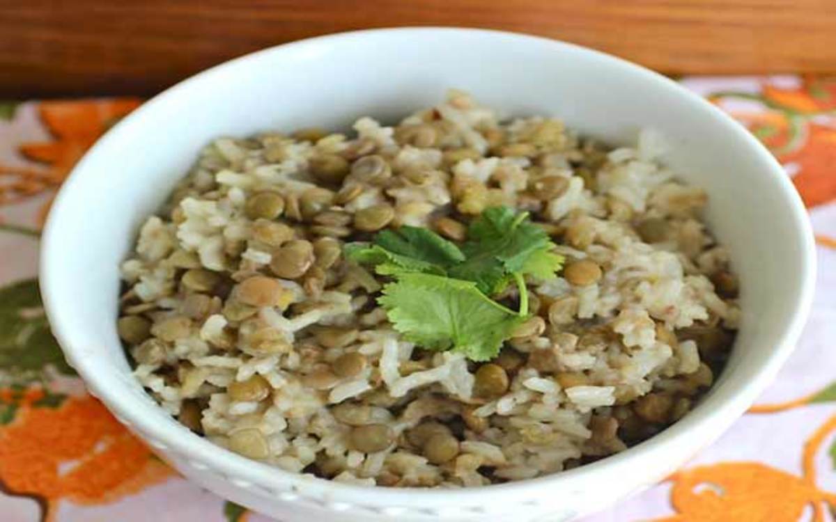 Receta de Lentejas con arroz