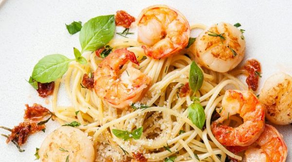 Receta de Pasta con mariscos