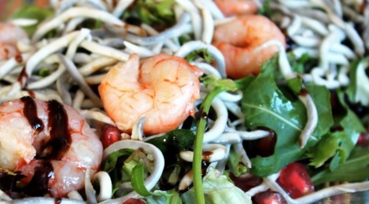 Receta de Gulas con gambas