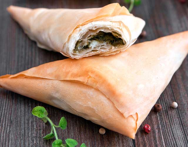 Receta de Pasta filo con espinacas