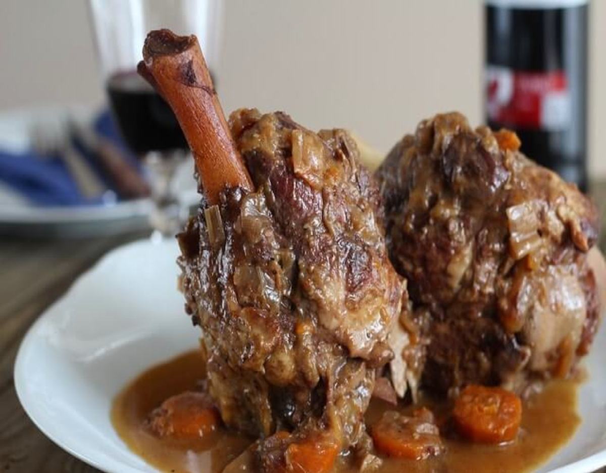 Receta de Codillo al vino tinto