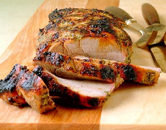 Receta de Lomo de cerdo asado a la griega