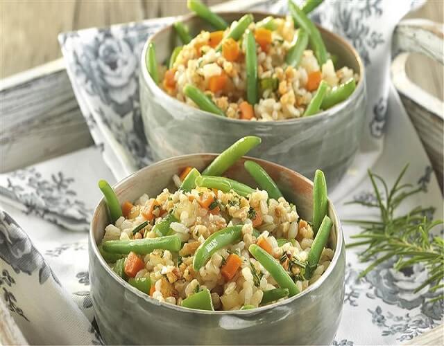 Receta de Arroz integral con verduras