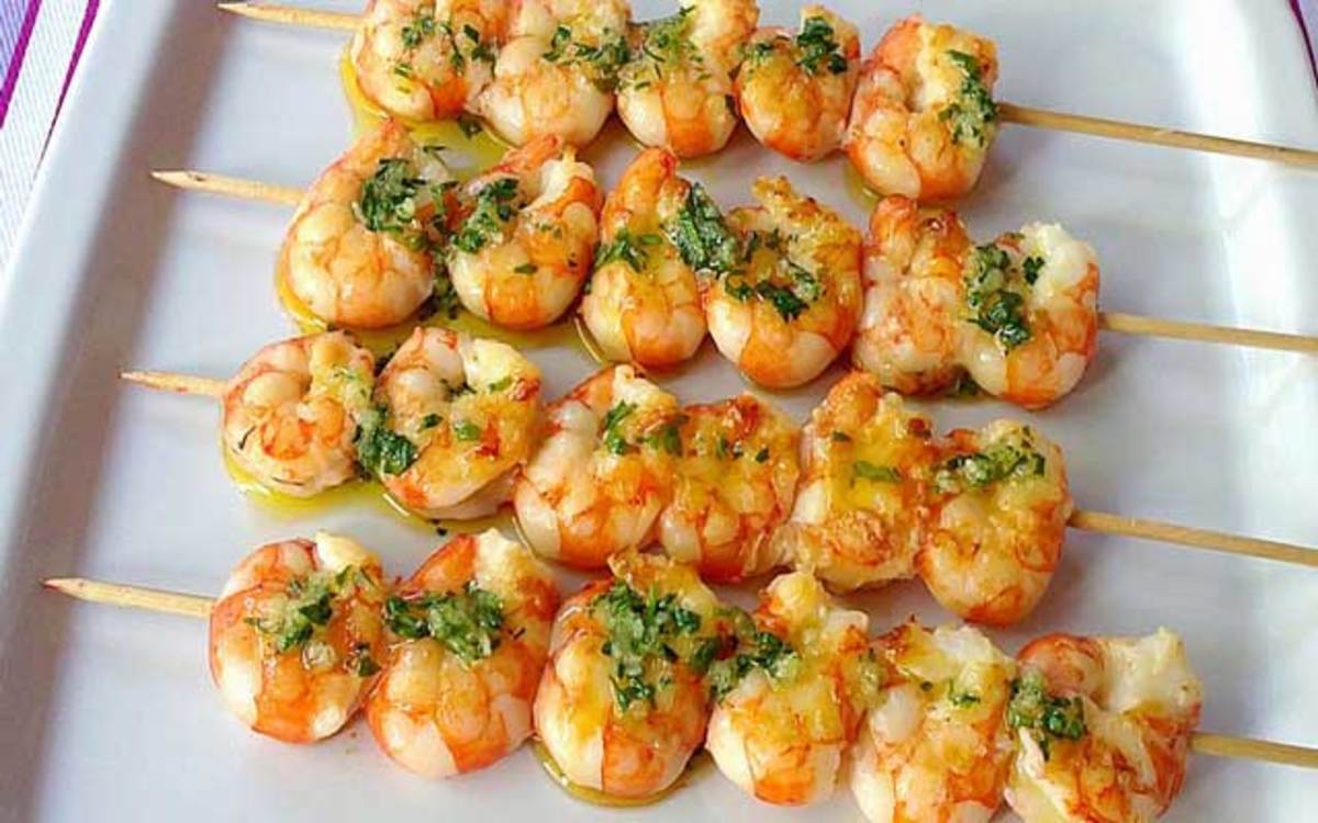 Receta de Pinchos de gambas