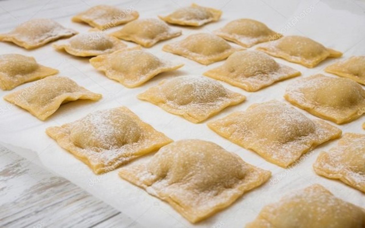 Receta de Raviolis rellenos de pescado
