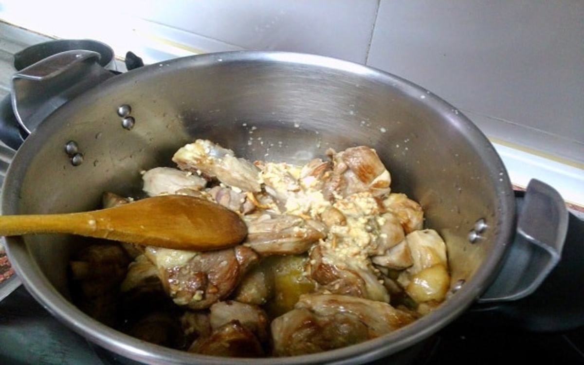 Receta de Cabrito en salsa de almendras