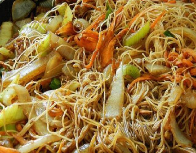Receta de Fideos de arroz fritos