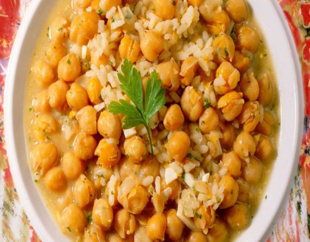 Receta de Garbanzos con arroz
