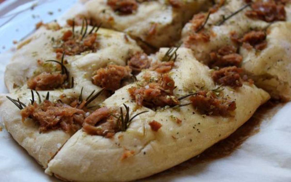 Receta de Focaccia rellena de atún