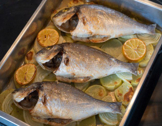 Receta de Sargo al horno