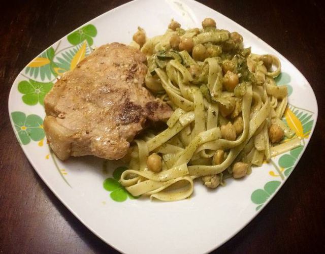 Receta de Chuletas con salsa alfredo