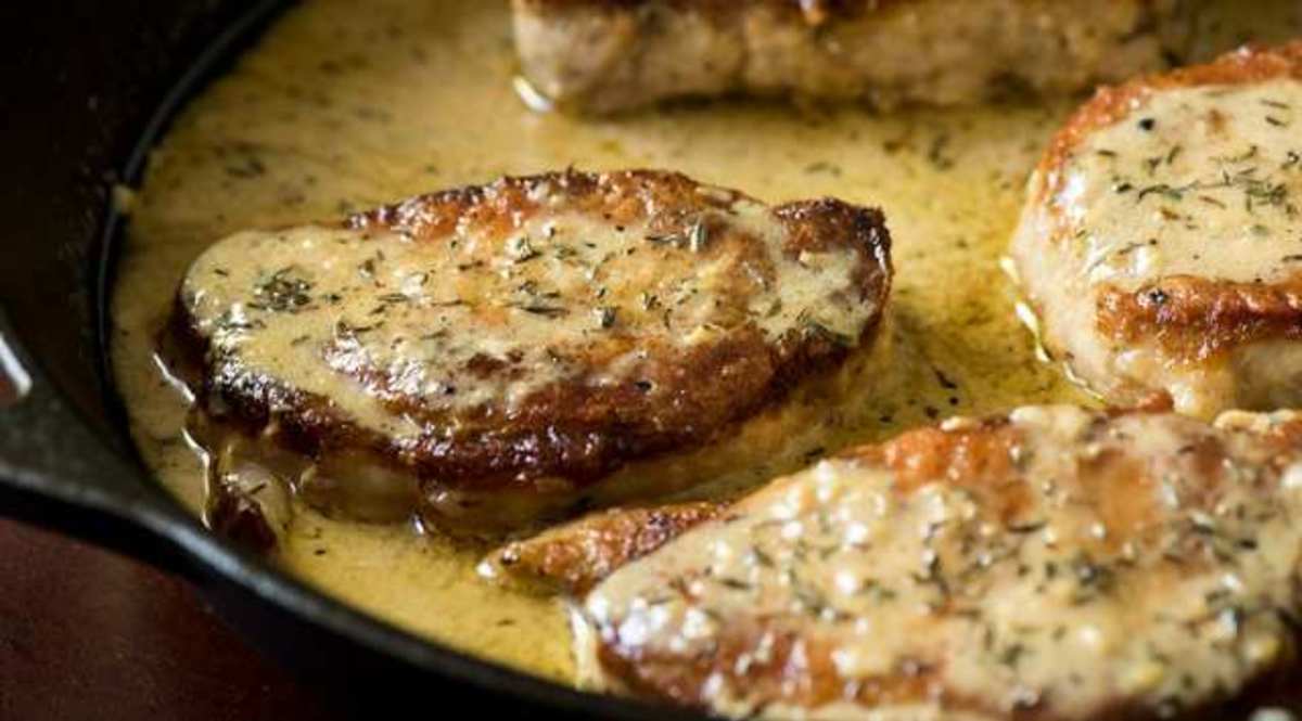 Receta de Chuletas de Cerdo con Salsa Limón
