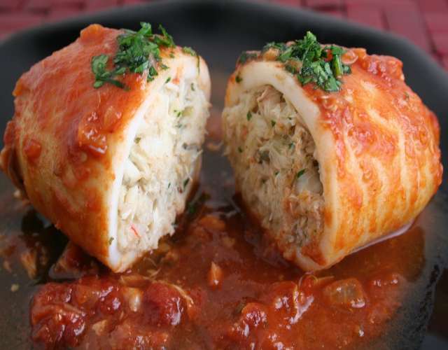 Receta de Chipirones Rellenos de Carne