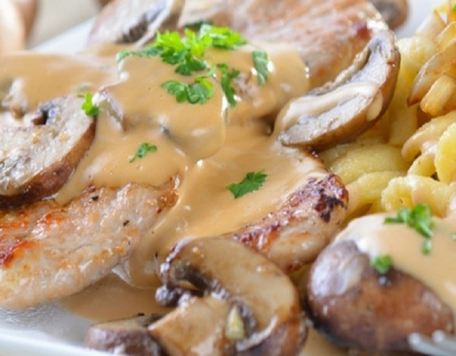 Receta de Chuletas con setas