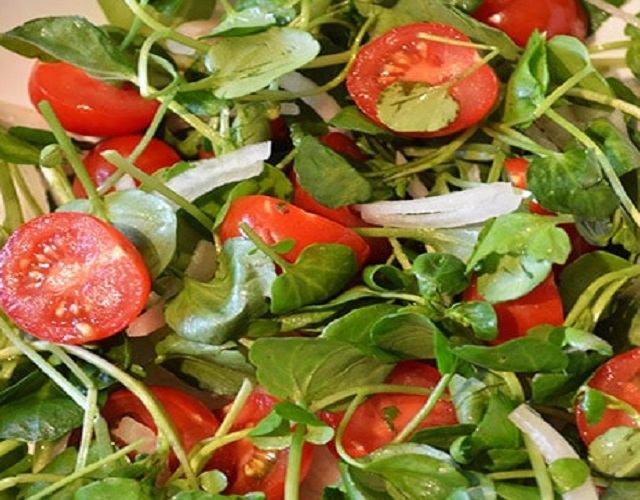 Receta de Ensalada de berros con tomate
