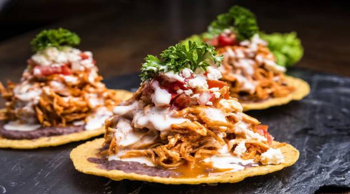 Receta de Tostadas Mexicanas de Pollo